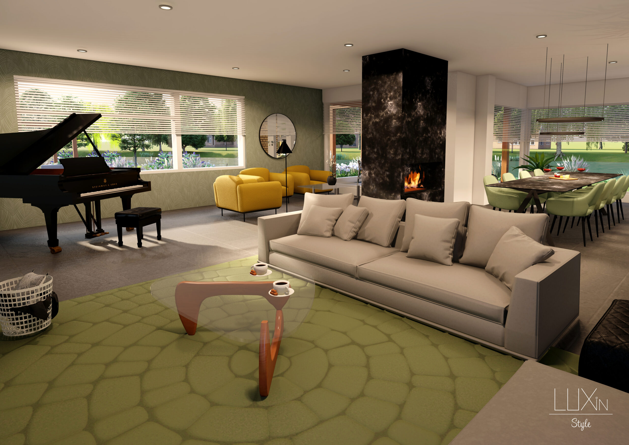 Moderne inrichting met groene elementen - De Jong Tuinen